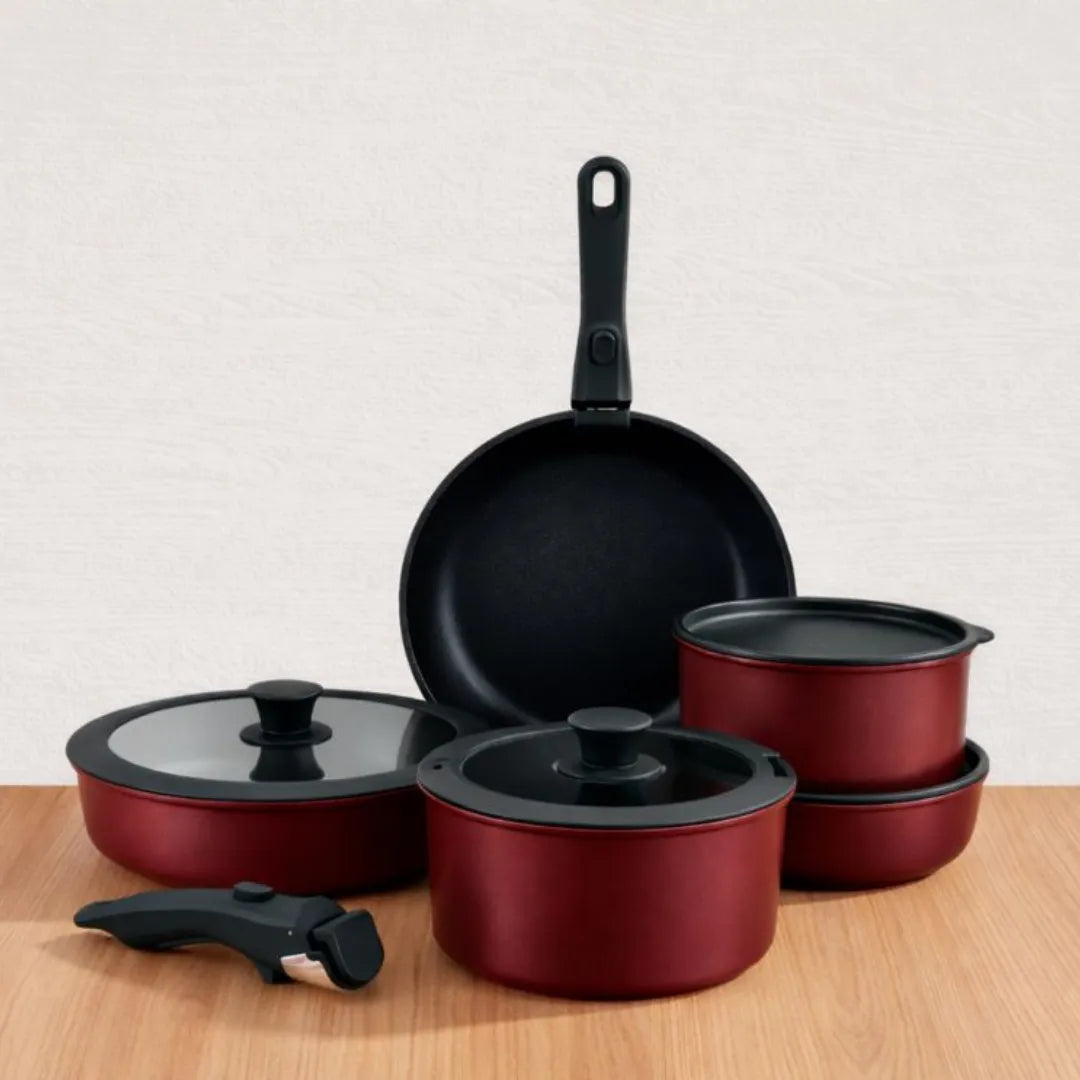 Gourmetific™ Cookware Set - Ember Red