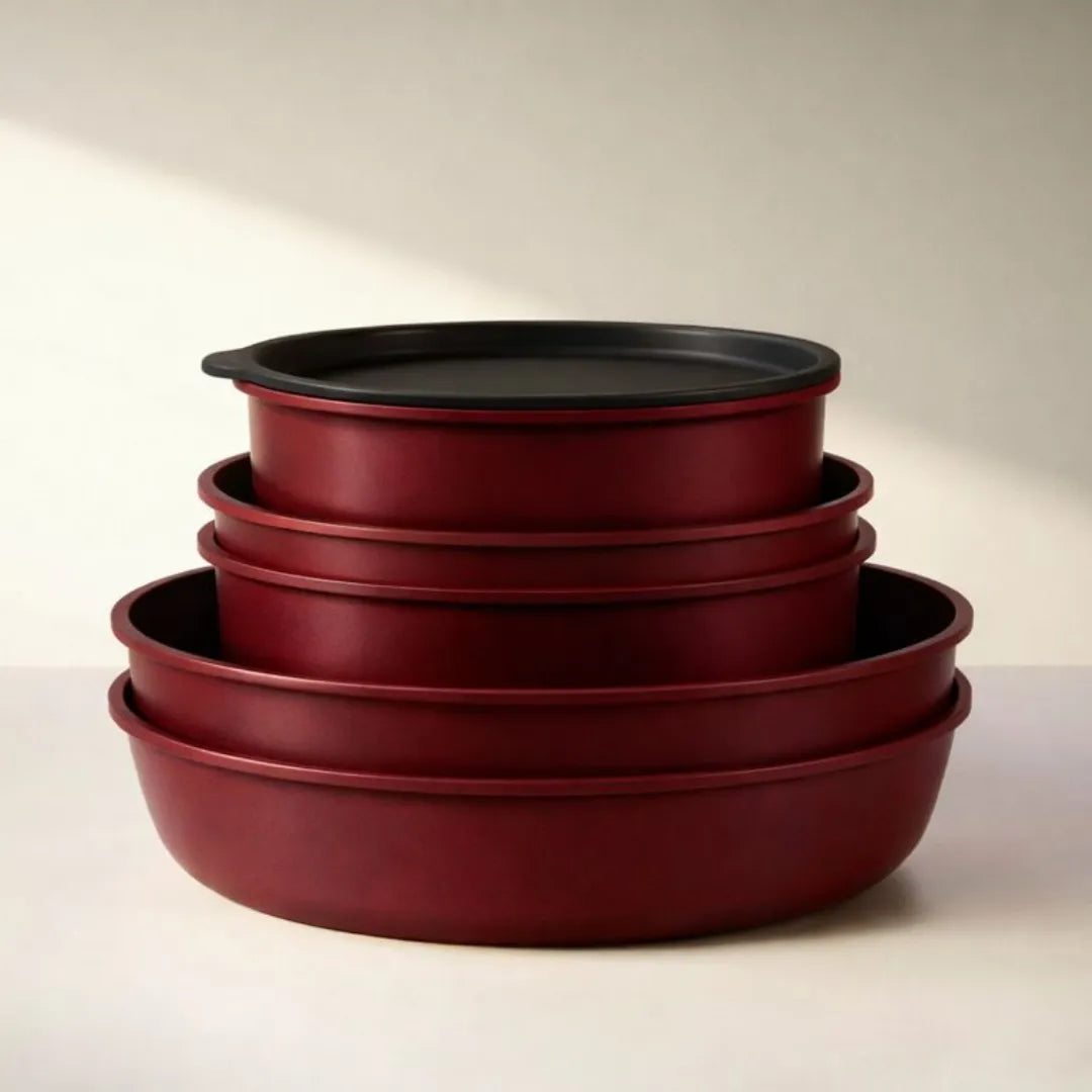 Gourmetific™ Cookware Set - Ember Red